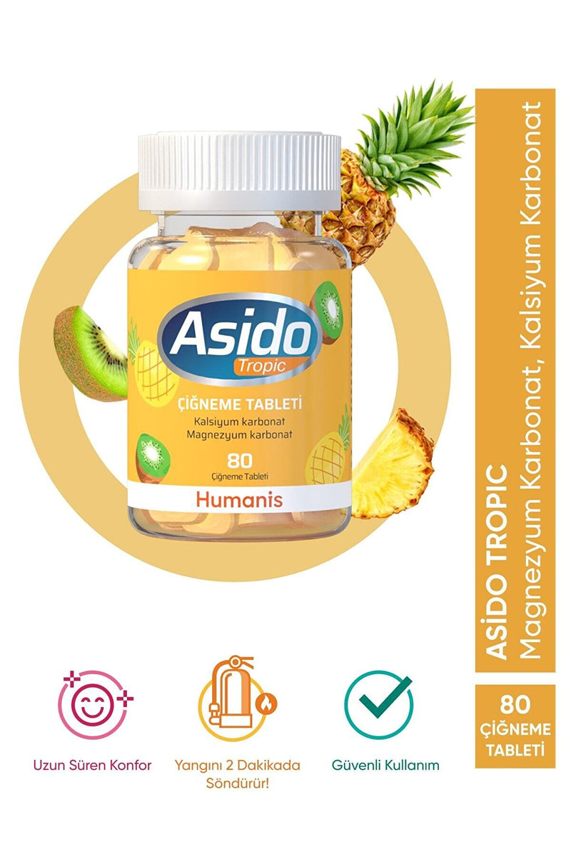 Asido Tropic 80 Çiğneme Tableti – Flavus