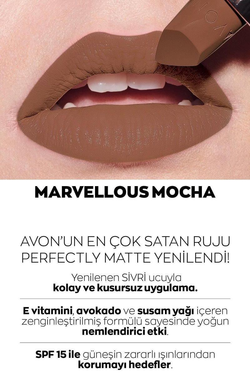 Avon Ultra Mat Ruj Marvellous Mocha – Flavus