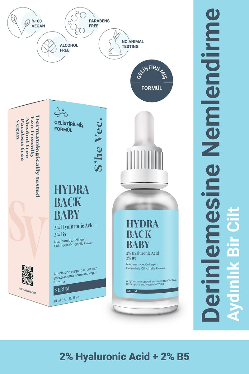 She Vec - Hydra Back Baby - 2% Hyaluronic Acid + 5% B5 (30 Ml) – Flavus